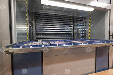 Automated Storage System in the Warehouse. Vertical Carousel Storage ...