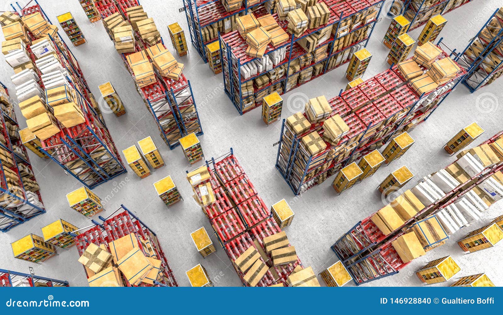 Automated storage systems stock illustration. Illustration of courier ...