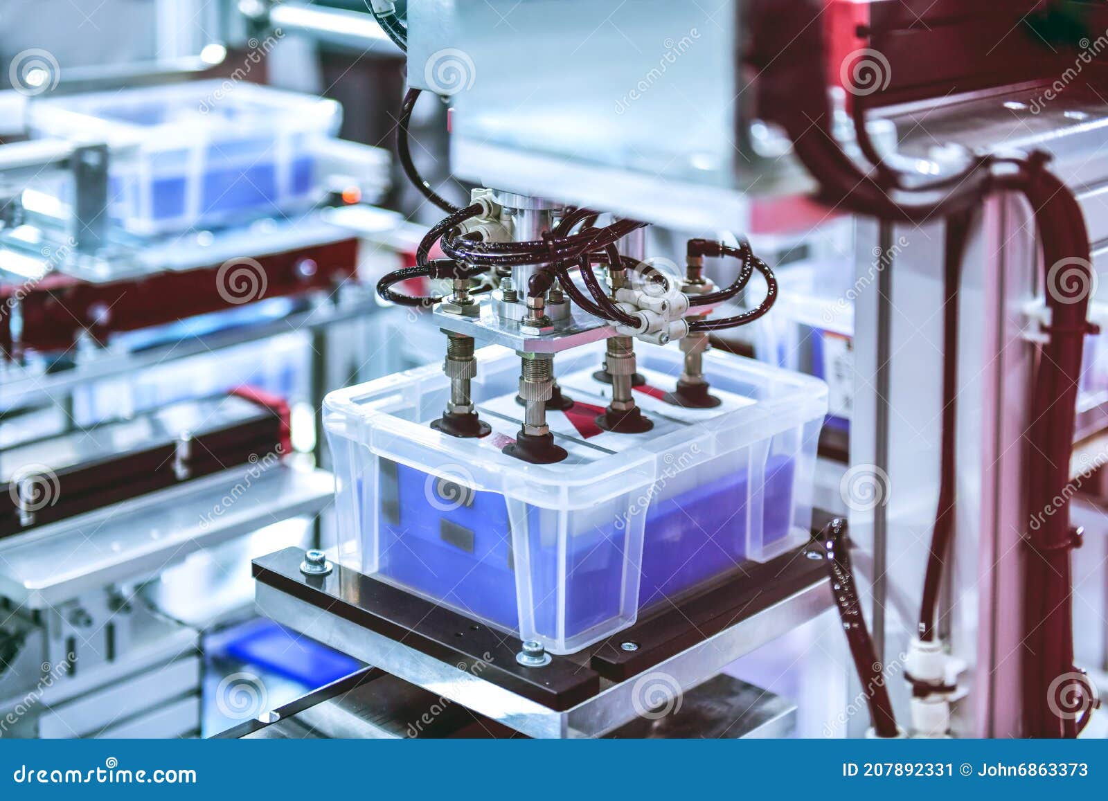 Automated Storage Warehouse with White Plastic in Production Line Stock ...