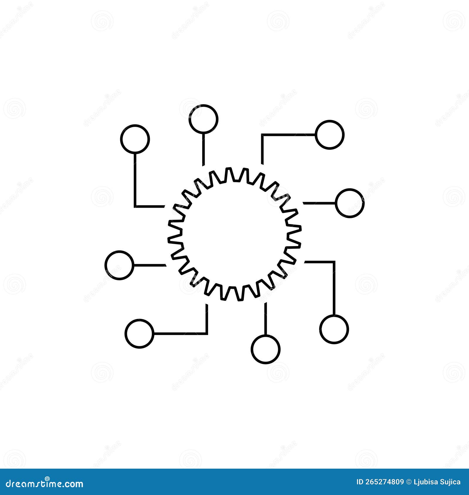 Automated System Line Icon On White Background. Vector Illustration ... Automated System Line Icon On White Background. Vector Illustration ...