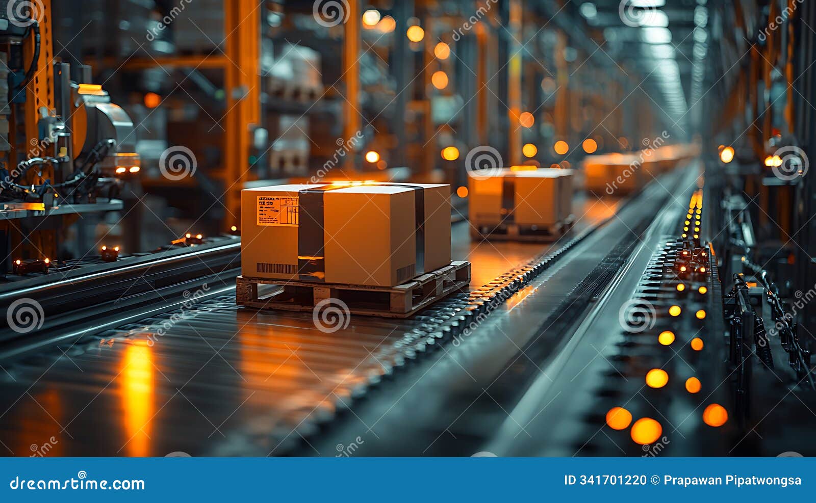 Automated System for Order Tracking and Scanning Stock Illustration ...