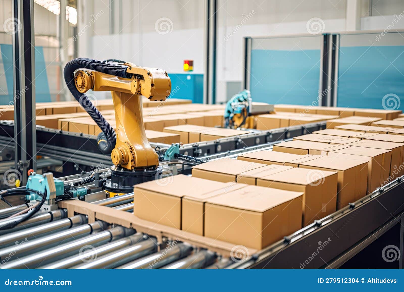 Automated System, with Robots Transporting and Stacking Heavy Boxes ...