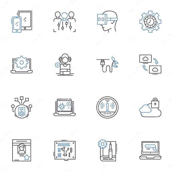Automated Systems Line Icons Collection. Efficiency, Precision, Automation, Robotics ...