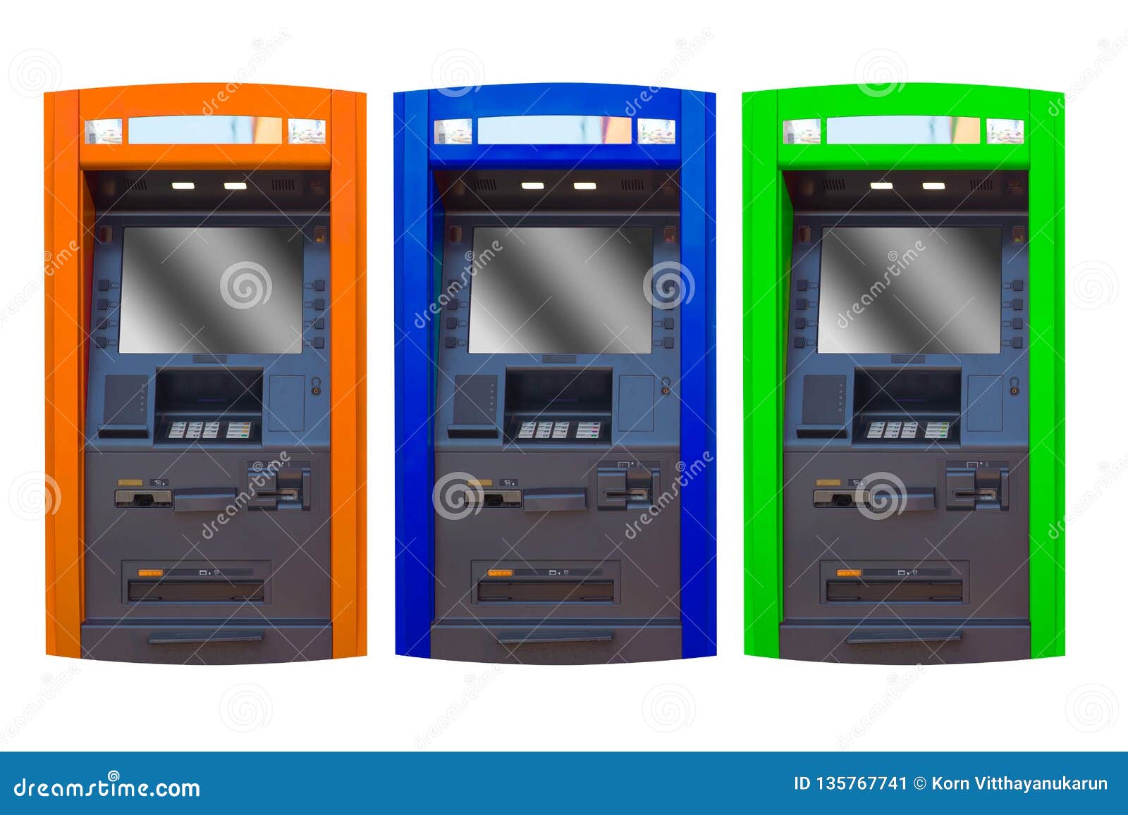 Automated Teller Machine ATM Face Isolated Stock Image - Image of ...