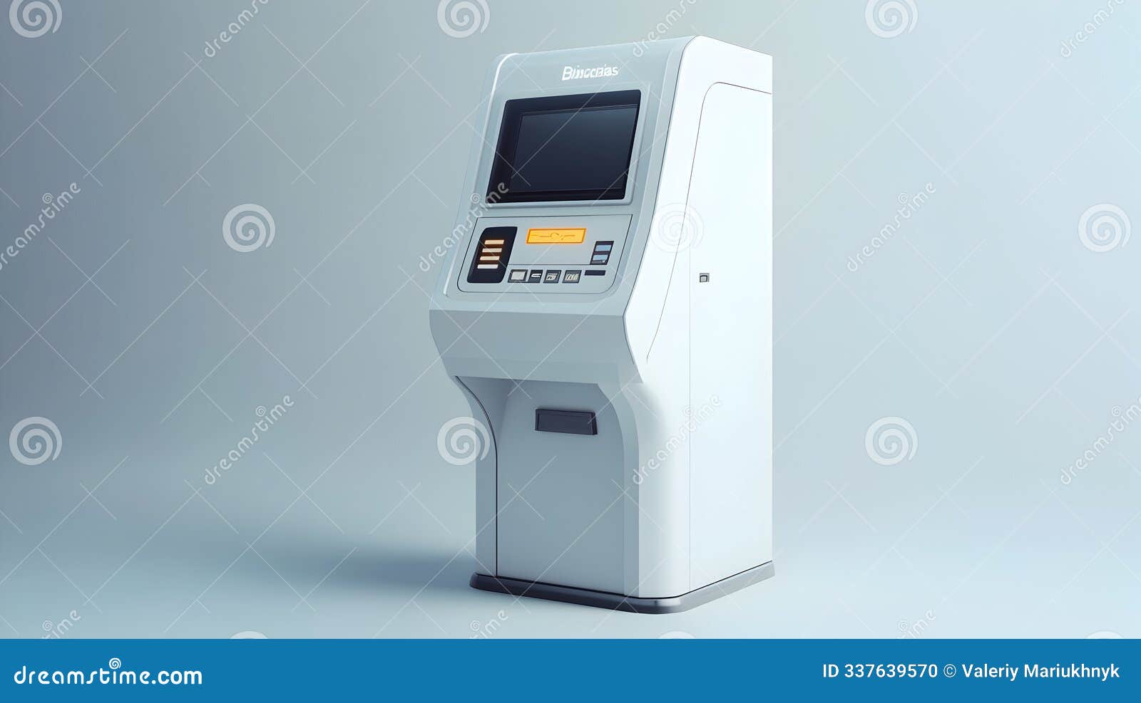 Automated Teller Machine in Simple, Modern Setting with High Contrast ...