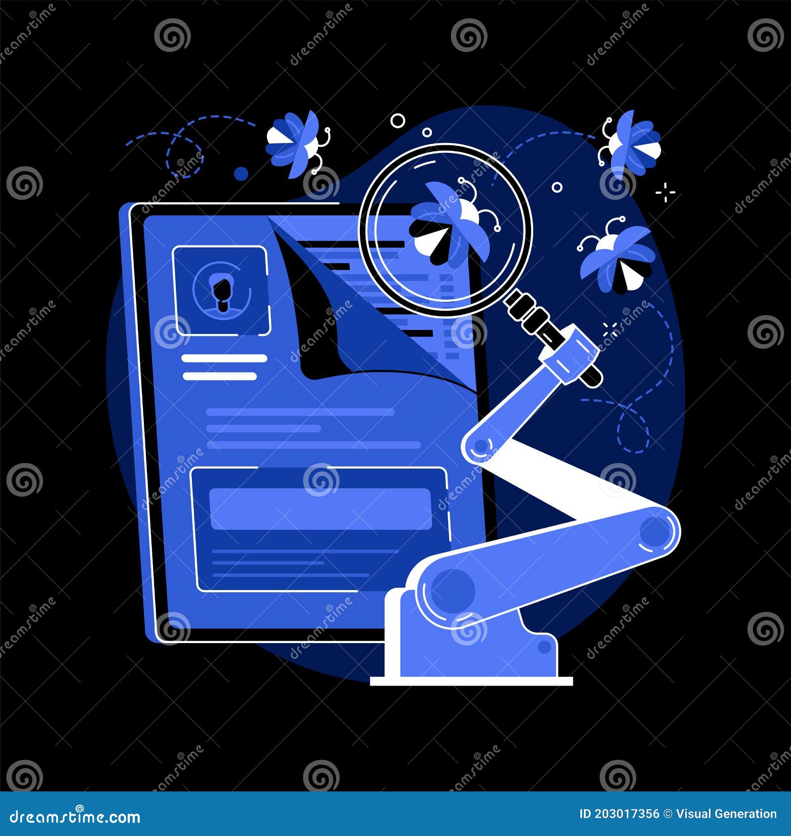 Manual Tester And Automated Software Tester Bug To Do Qa Testing To Test Software Cartoon Vector