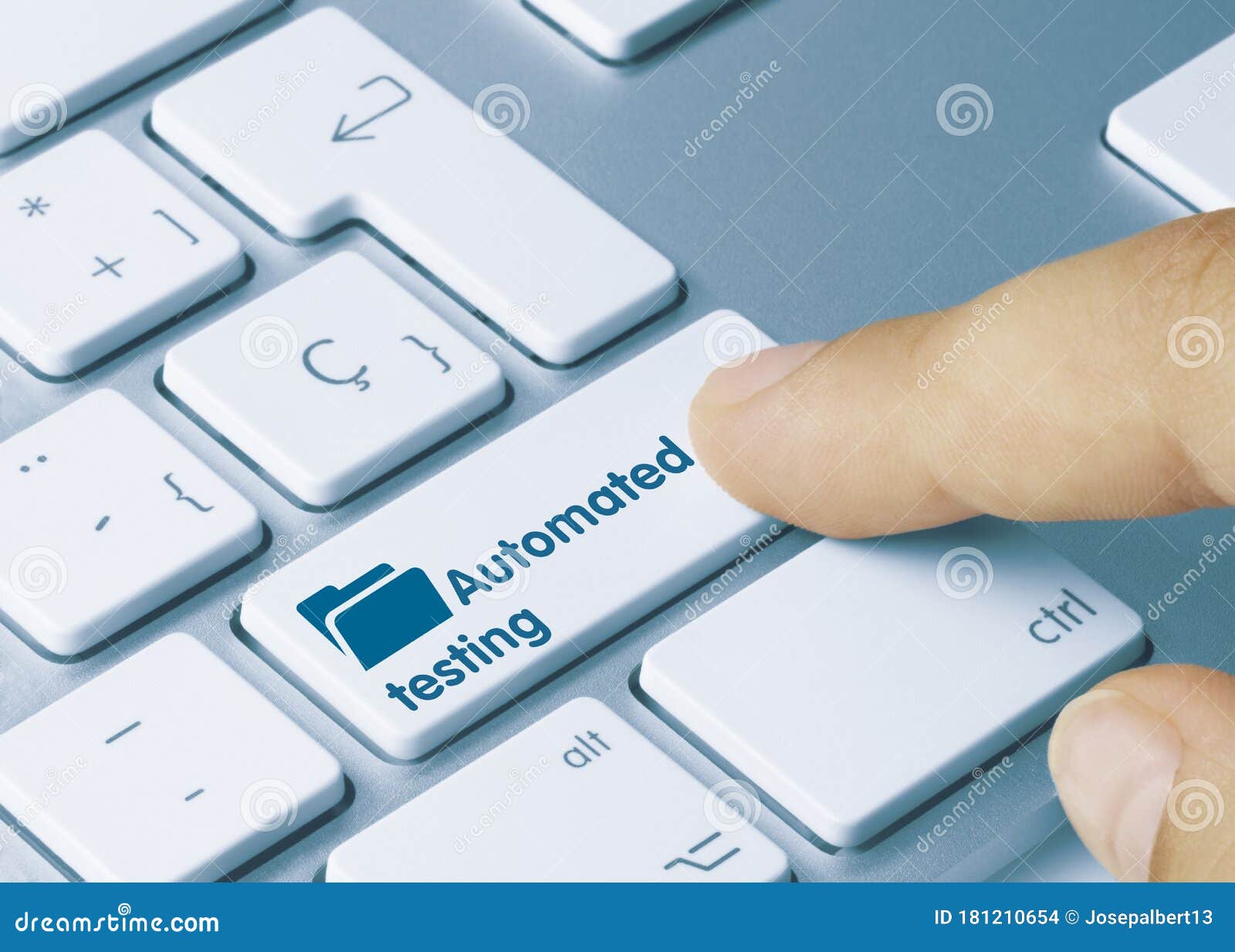 Automated Testing - Inscription on Blue Keyboard Key Stock Photo ...