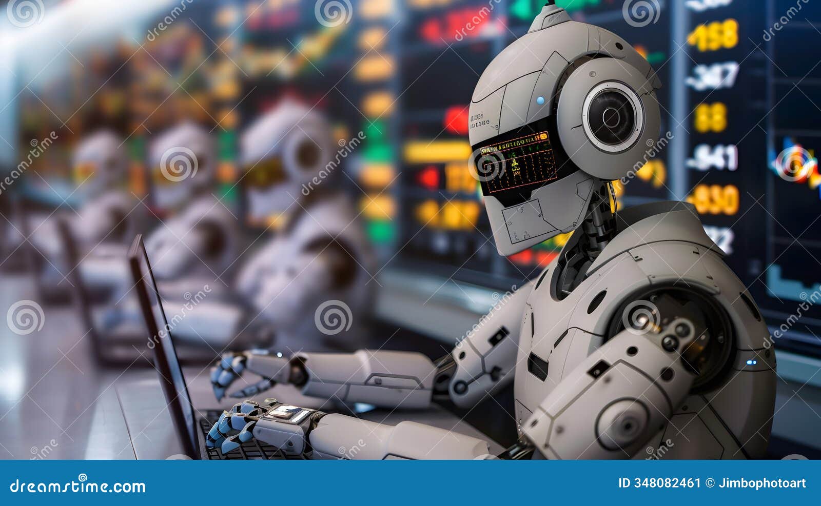 Automated Trading Bots in Action Advanced Trading Stock Illustration ...