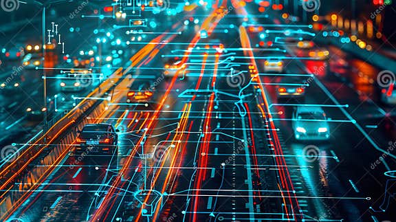 Automated Traffic Management Systems Stock Illustration - Illustration ...
