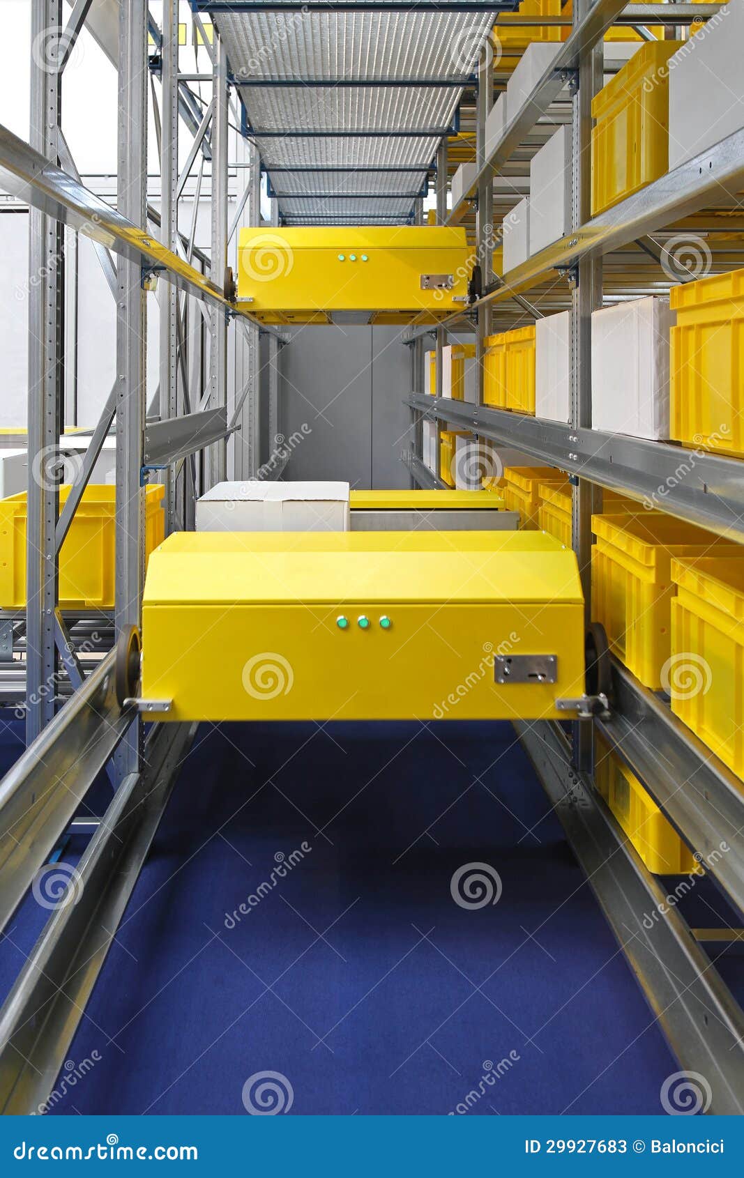 Warehouse shuttle system stock image. Image of warehouse - 29927683