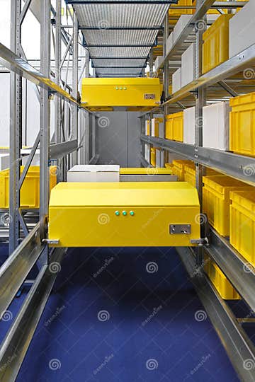 Warehouse shuttle system stock image. Image of warehouse - 29927683