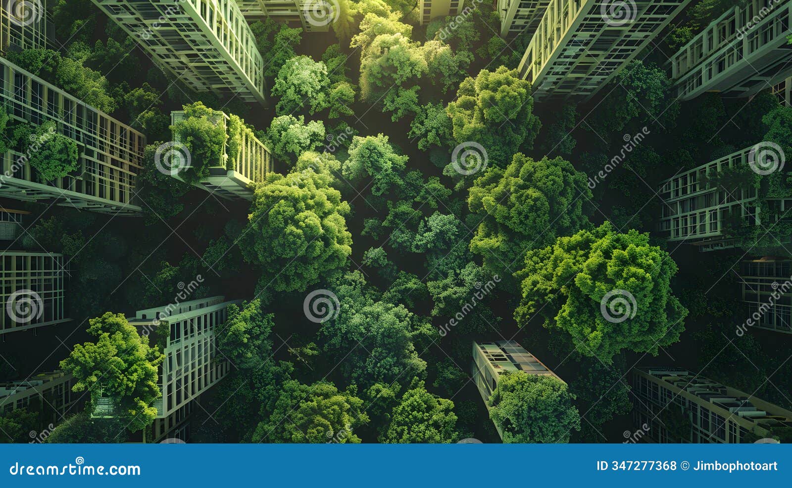 Automated Urban Forest Management Ecosystem Stock Illustration ...