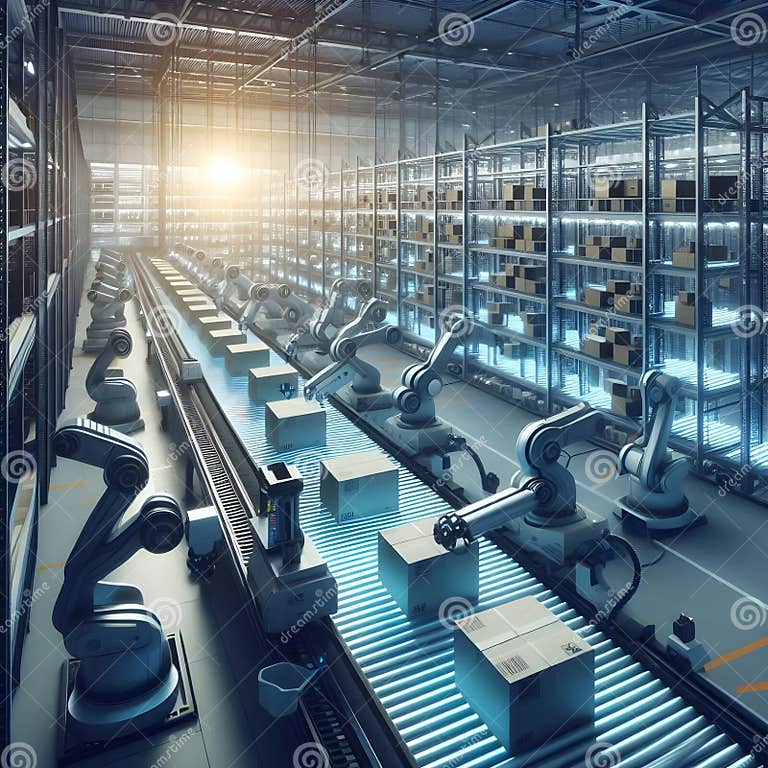 An Automated Warehouse with Robotic Arms Sorting and Organizing ... An Automated Warehouse with Robotic Arms Sorting and Organizing ...