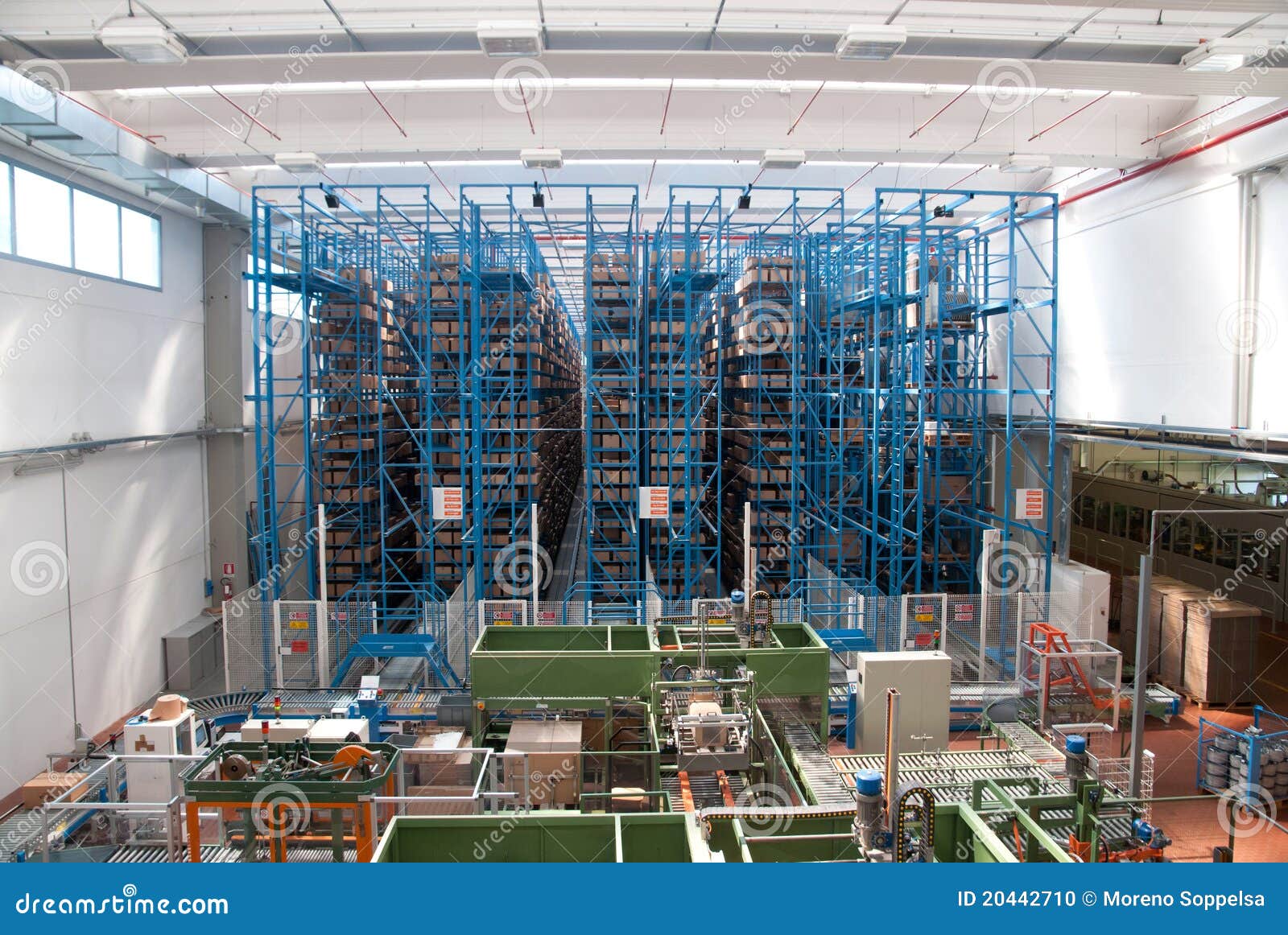 Automated Warehouse (paper) With Robotic Forklift Royalty-Free Stock ...