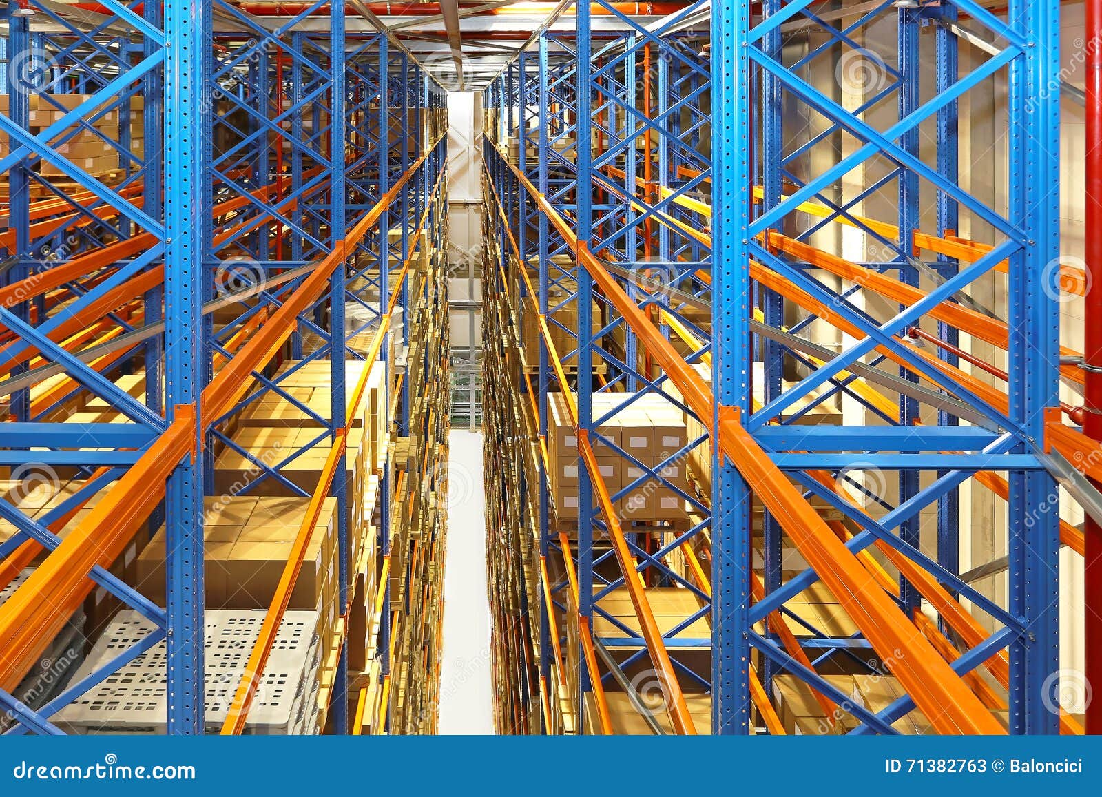 Automated Warehouse stock image. Image of shelves, distribution - 71382763