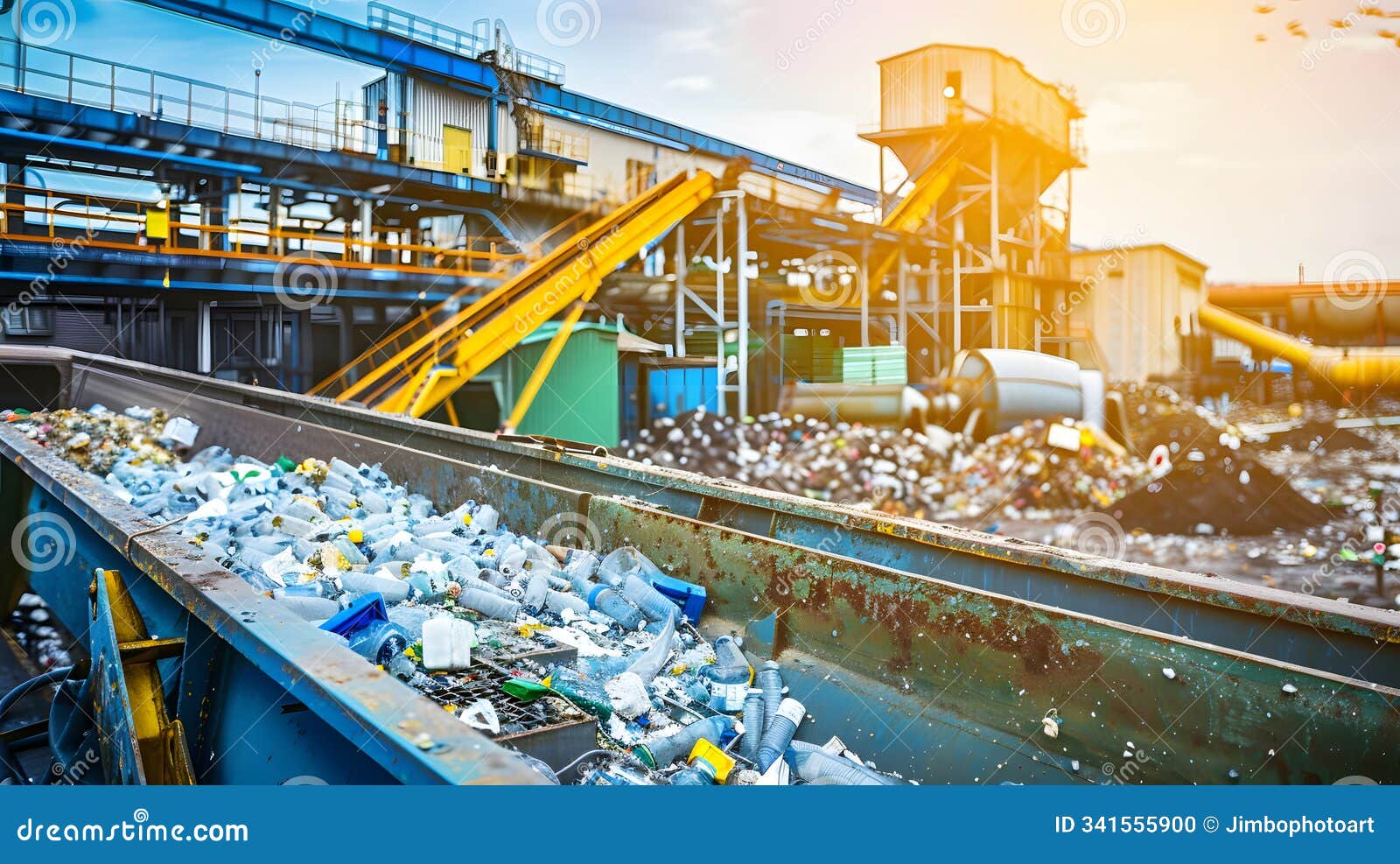 Automated Waste Management System Stock Illustration - Illustration of ...