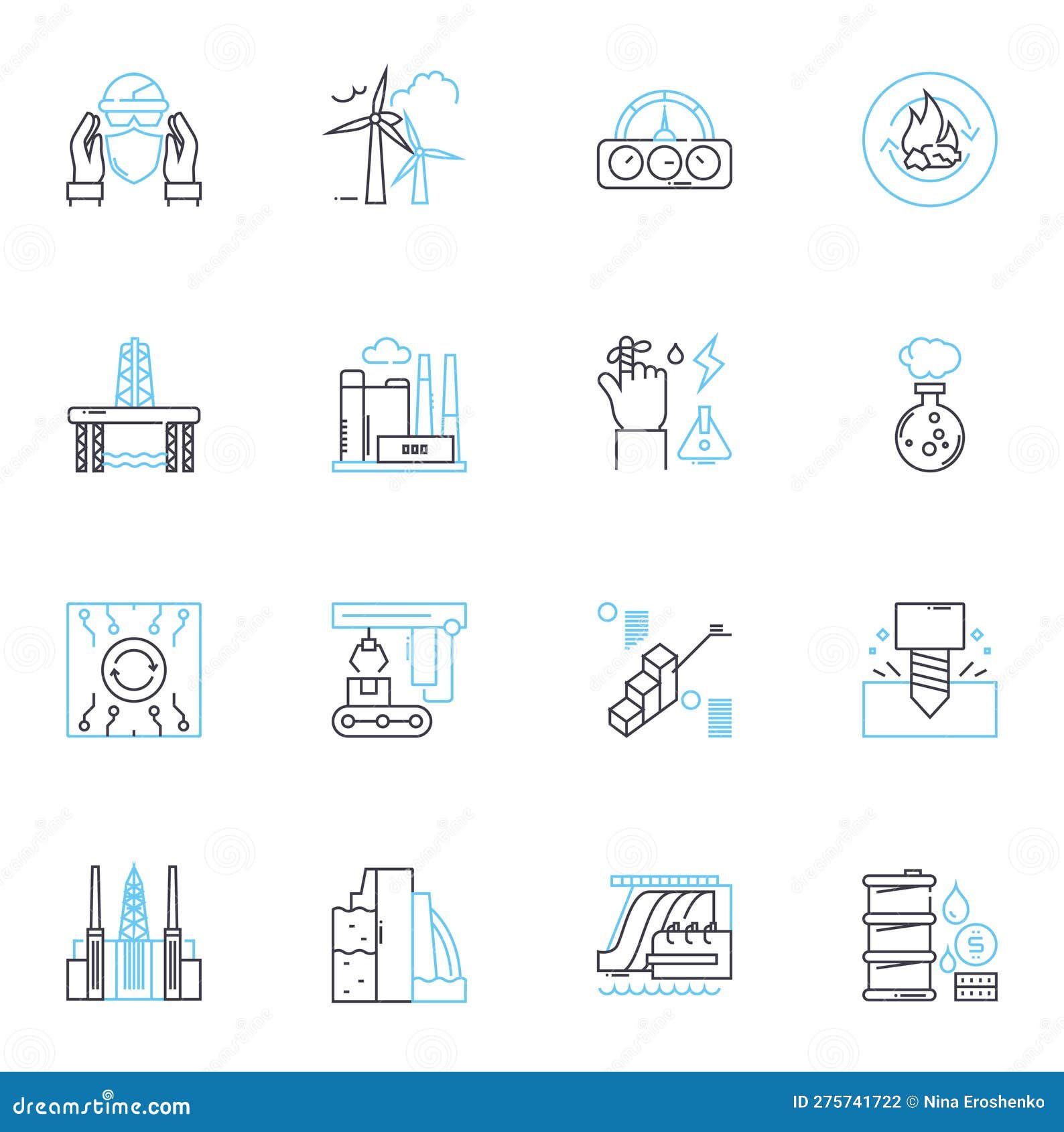 Automated Workforce Linear Icons Set. Productivity, Efficiency ... Automated Workforce Linear Icons Set. Productivity, Efficiency ...
