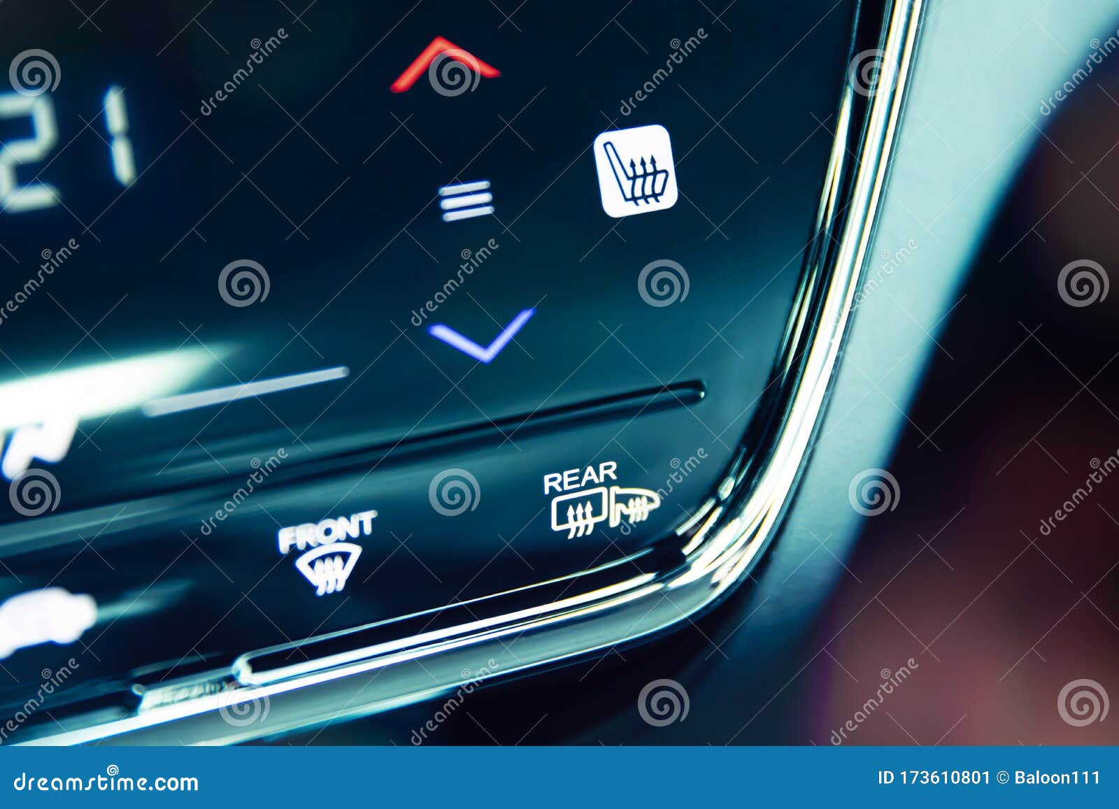 Automatic Air Conditioning Touch Panel Stock Image - Image of select ...