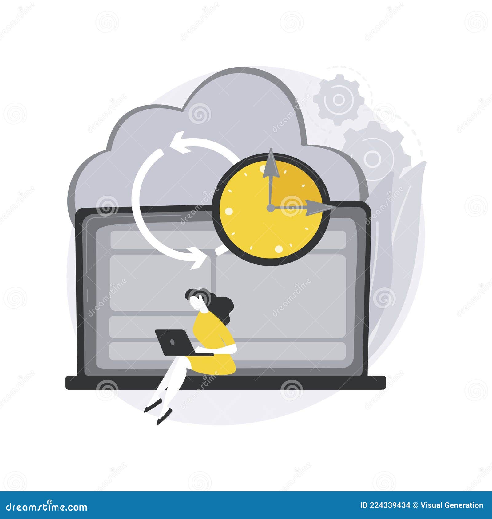 Automatic Backup Abstract Concept Vector Illustration. Stock Vector ...