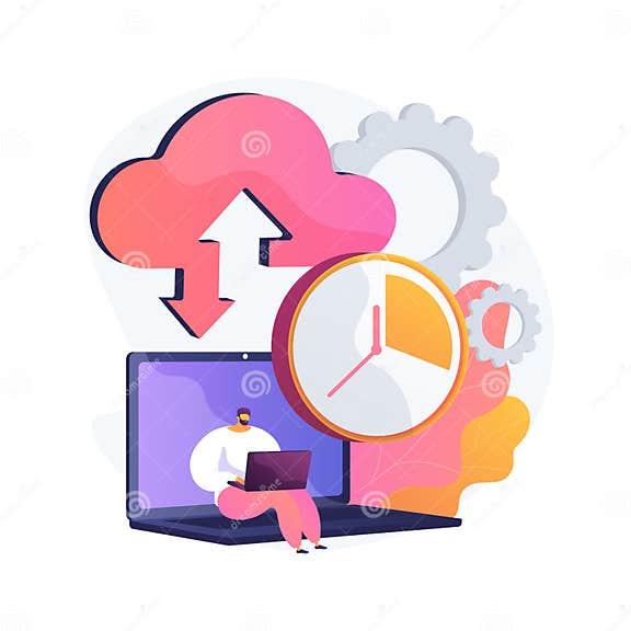 Automatic Backup Abstract Concept Vector Illustration Stock Vector ...