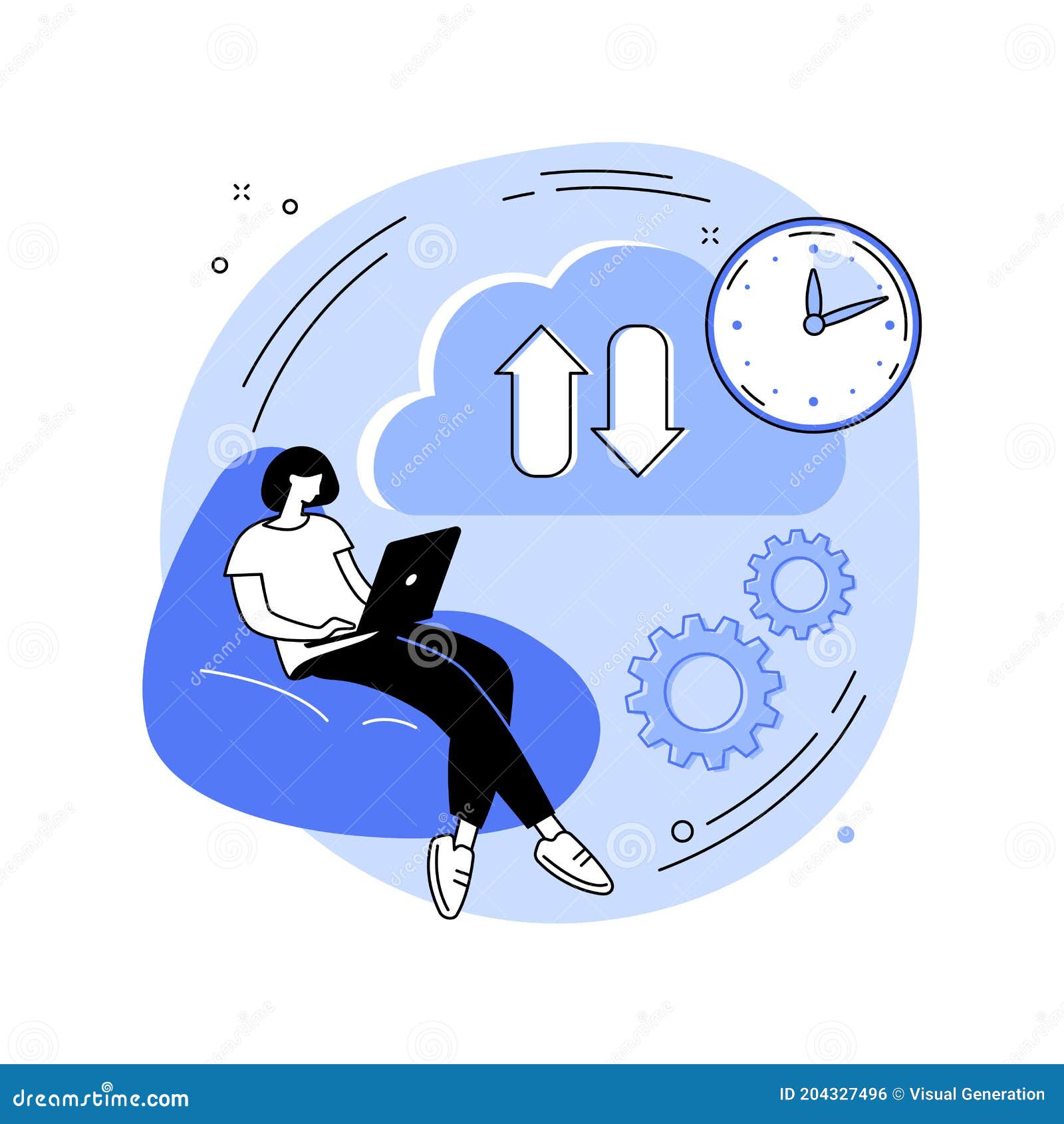 Automatic Backup Abstract Concept Vector Illustration. Stock Vector ...