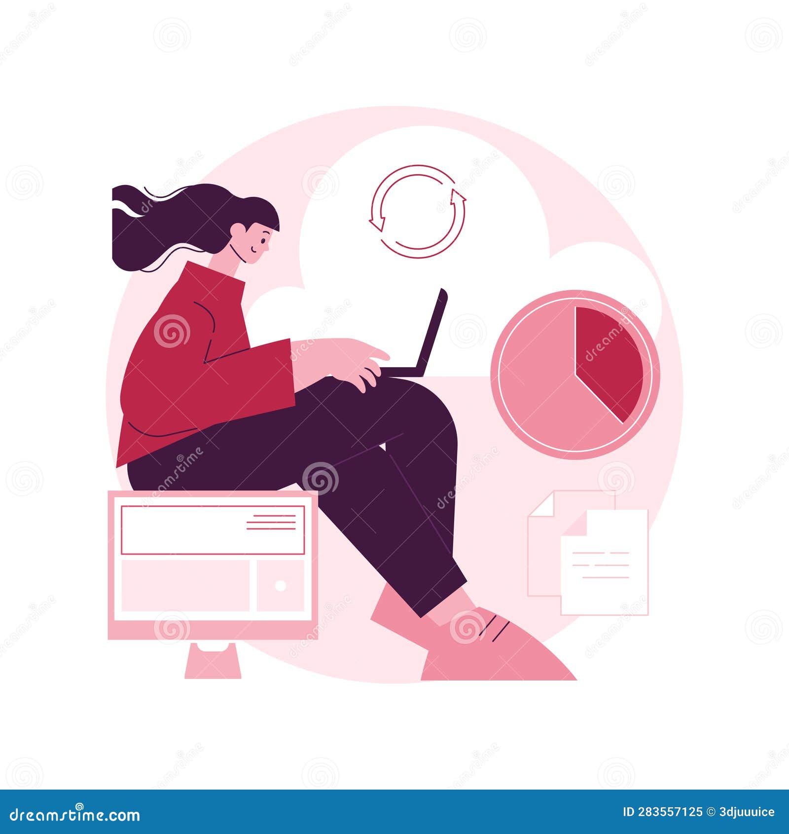 Automatic Backup Abstract Concept Vector Illustration. Stock Vector ...