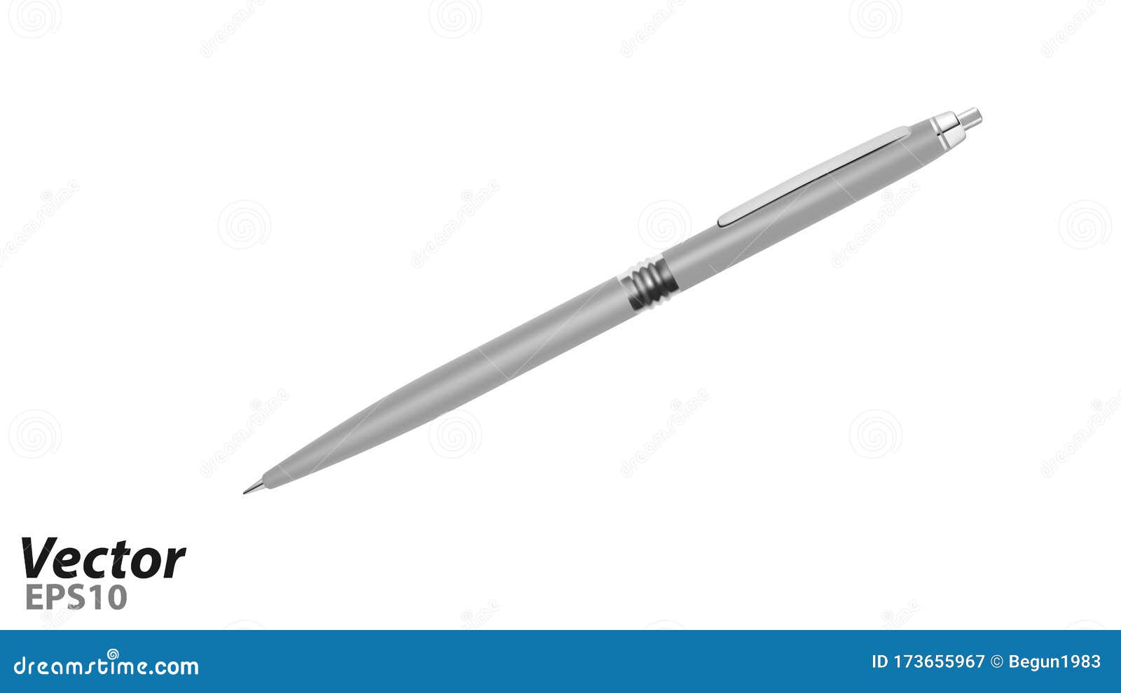 Automatic Ball Pen in the Vector. Stock Vector - Illustration of ...