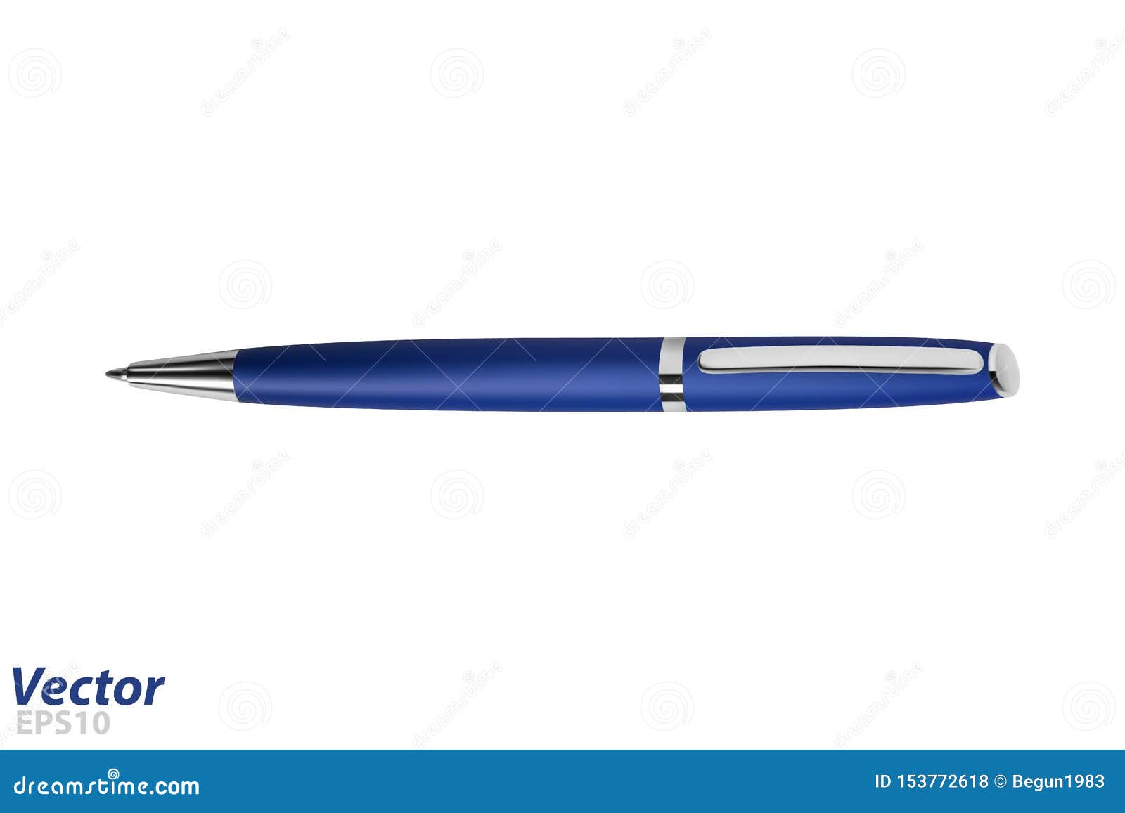 Automatic Ball Pen In The Vector.Ballpoint Pen In Vector On White ...