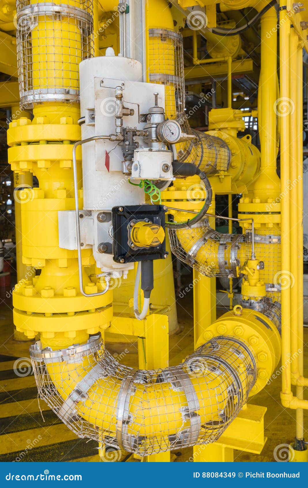 Automatic Ball Valve and Actuator with Indicator. Stock Image - Image ...