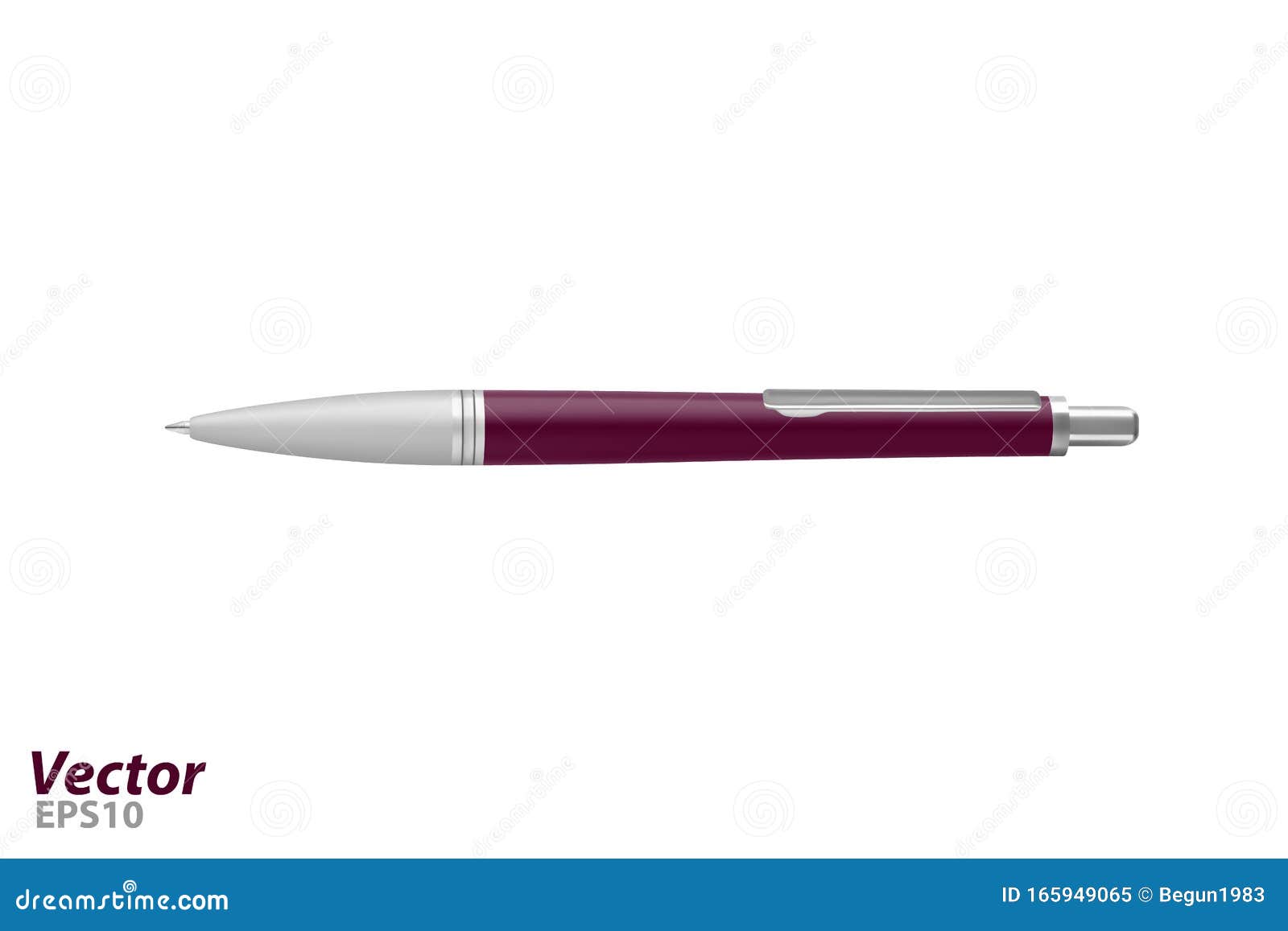 Automatic Ballpoint Pen in Vector. Stock Vector - Illustration of ...