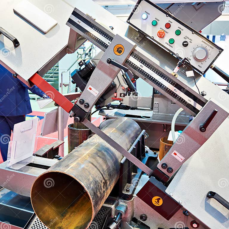 Automatic band saw stock image. Image of blade, tube - 156586977