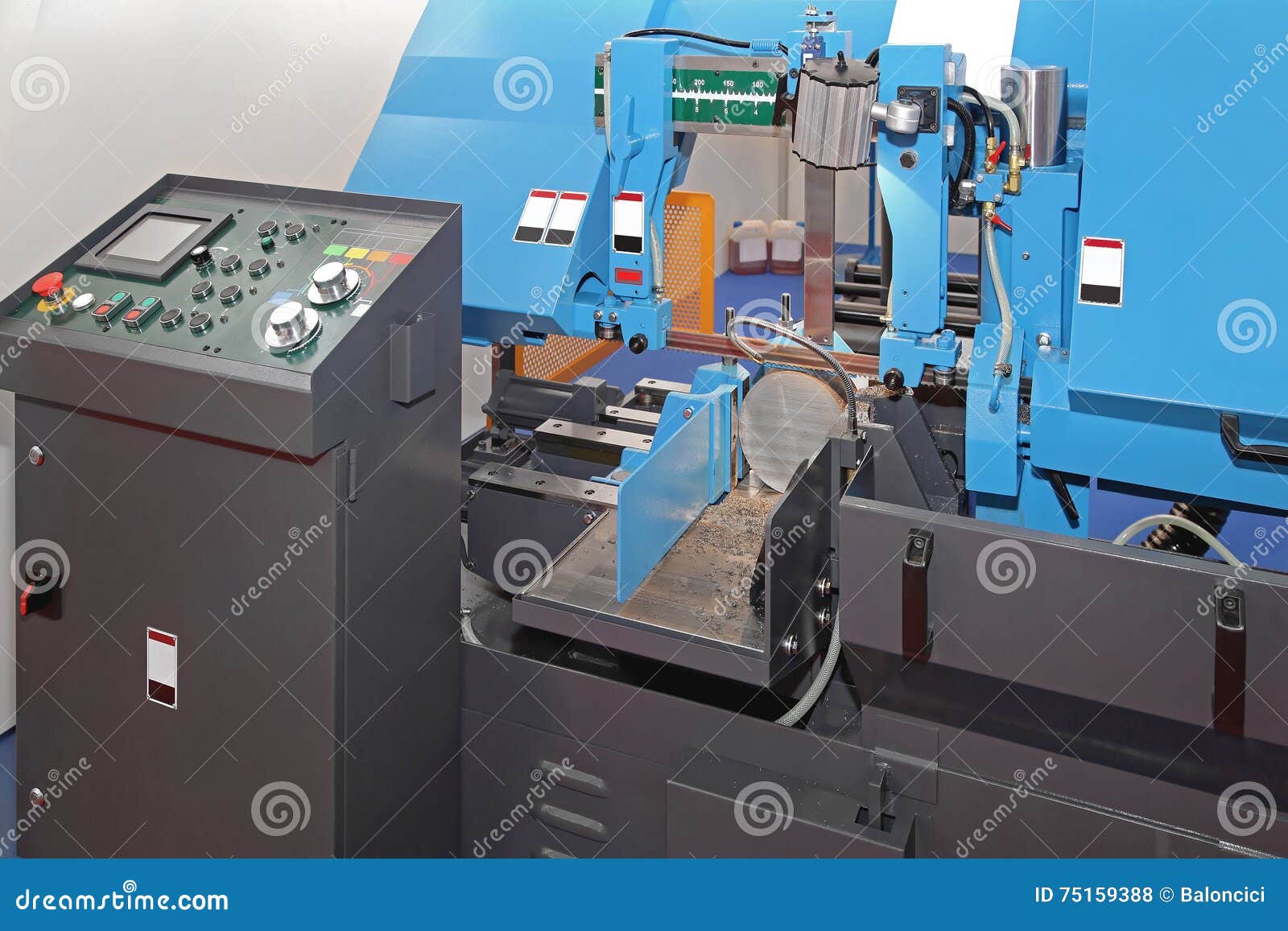 Automatic Band Saw stock photo. Image of equipment, tools - 75159388