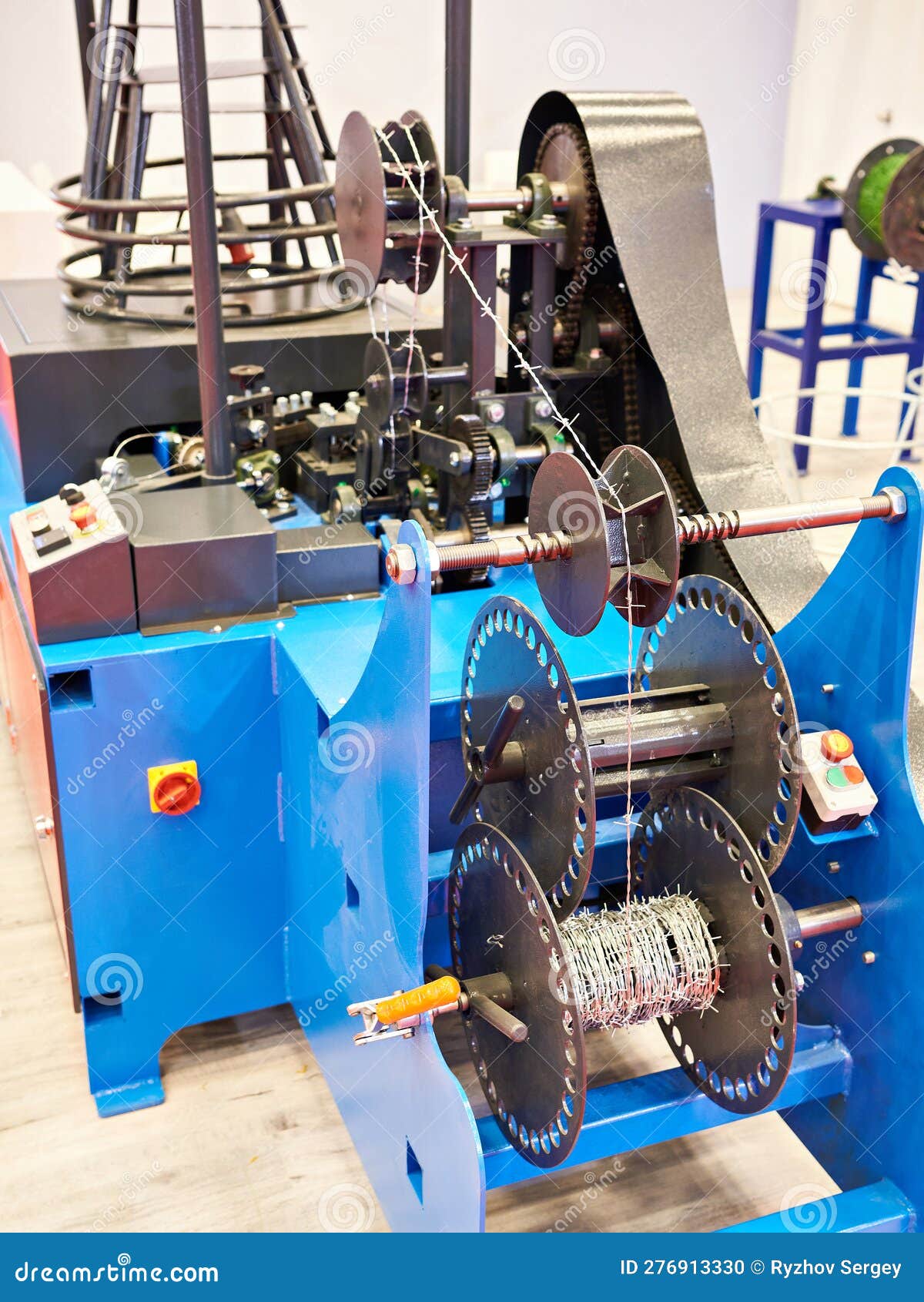 Automatic Barbed Wire Machine Stock Photo - Image of spool, machine ...