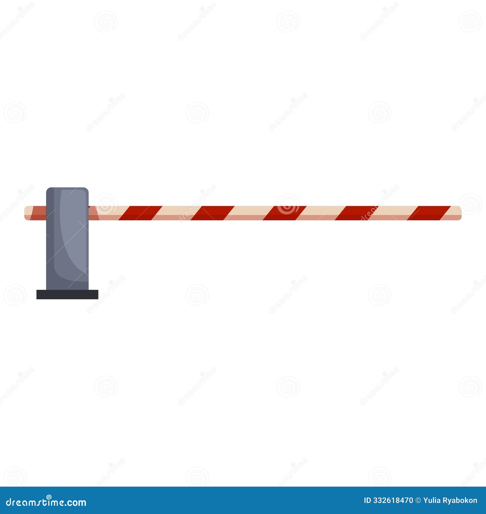 Automatic Barrier Gate Closing Access To Parking Lot Stock Illustration ...