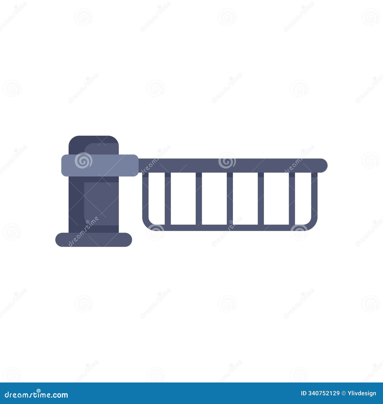 Simple Flat Vector Illustration of a Barrier Gate Closing Down Stock ...