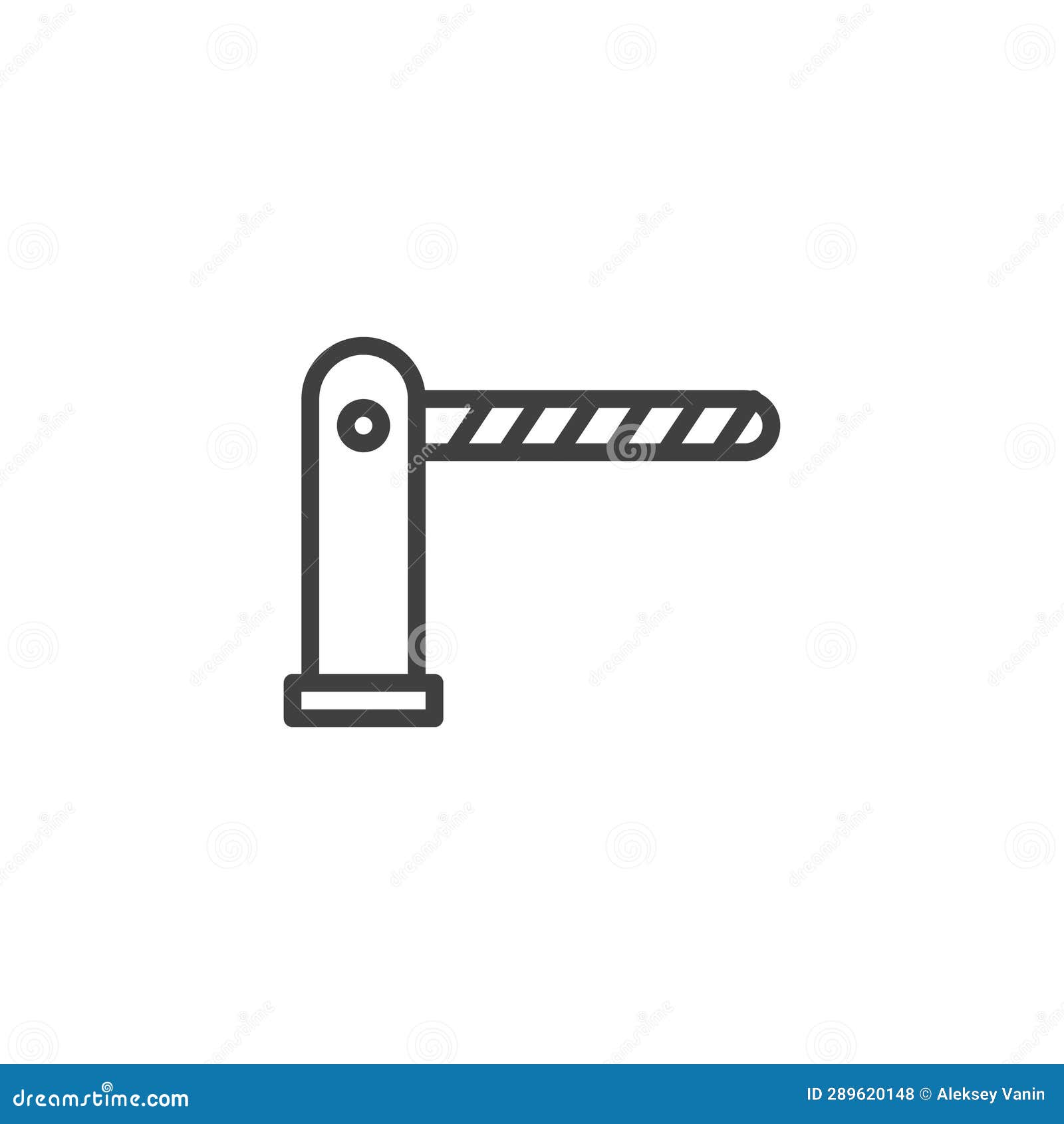 Automatic Barrier Line Icon Stock Vector - Illustration of boundary ...