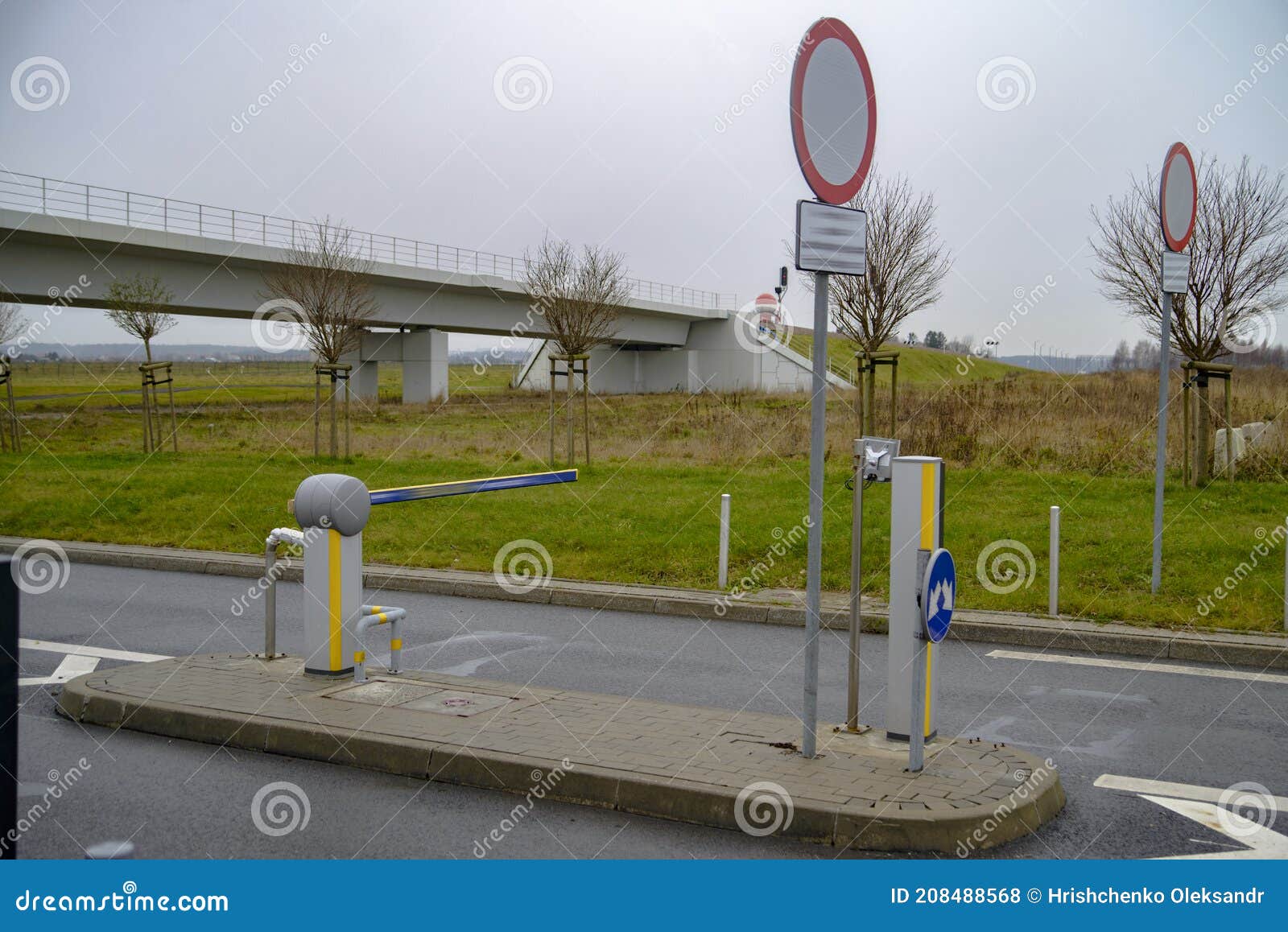 Automatic Barrier on the Motorway Stock Photo - Image of paid, stop ...