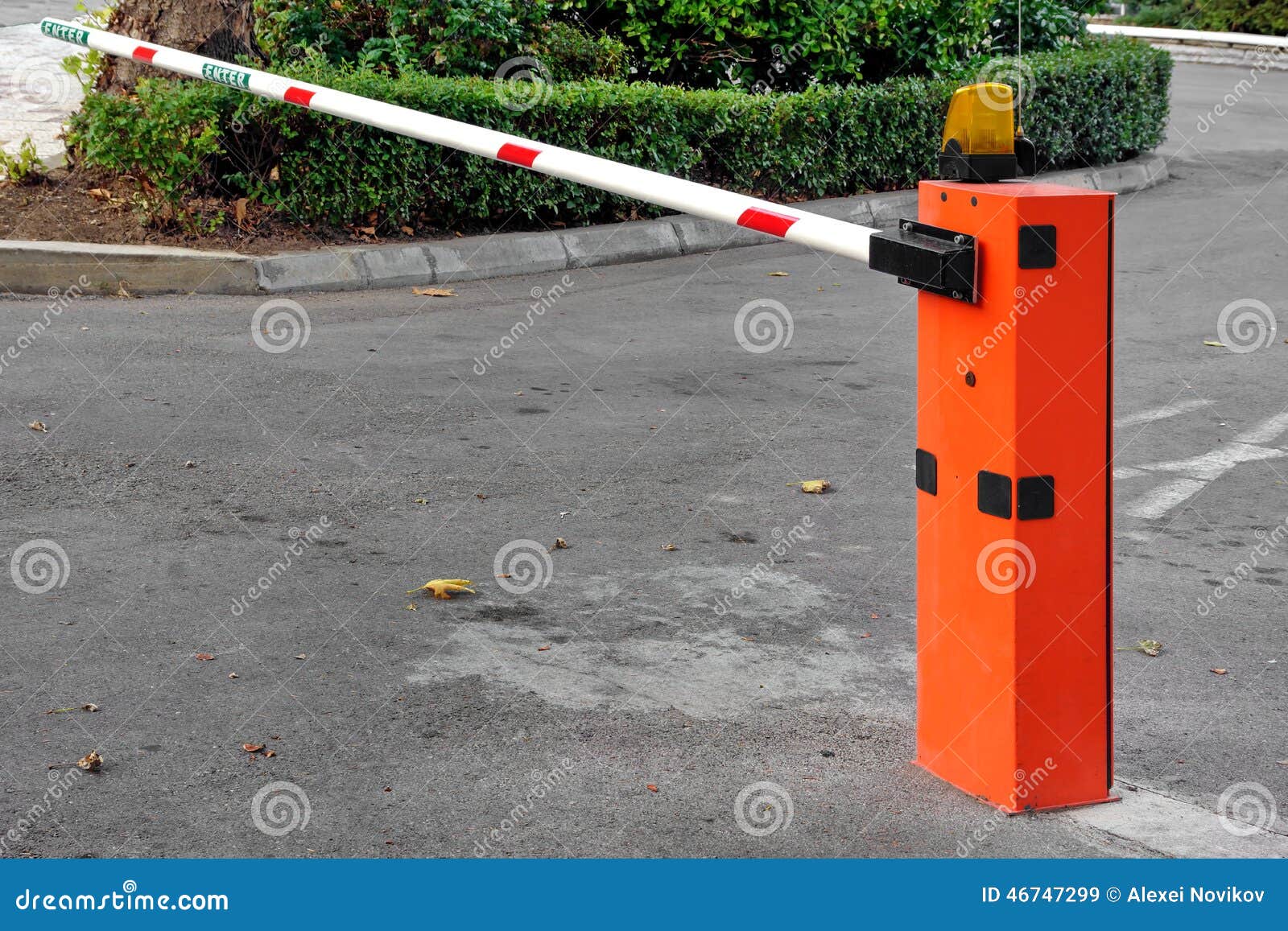 Automatic Barrier at Private Zone Stock Image - Image of private ...