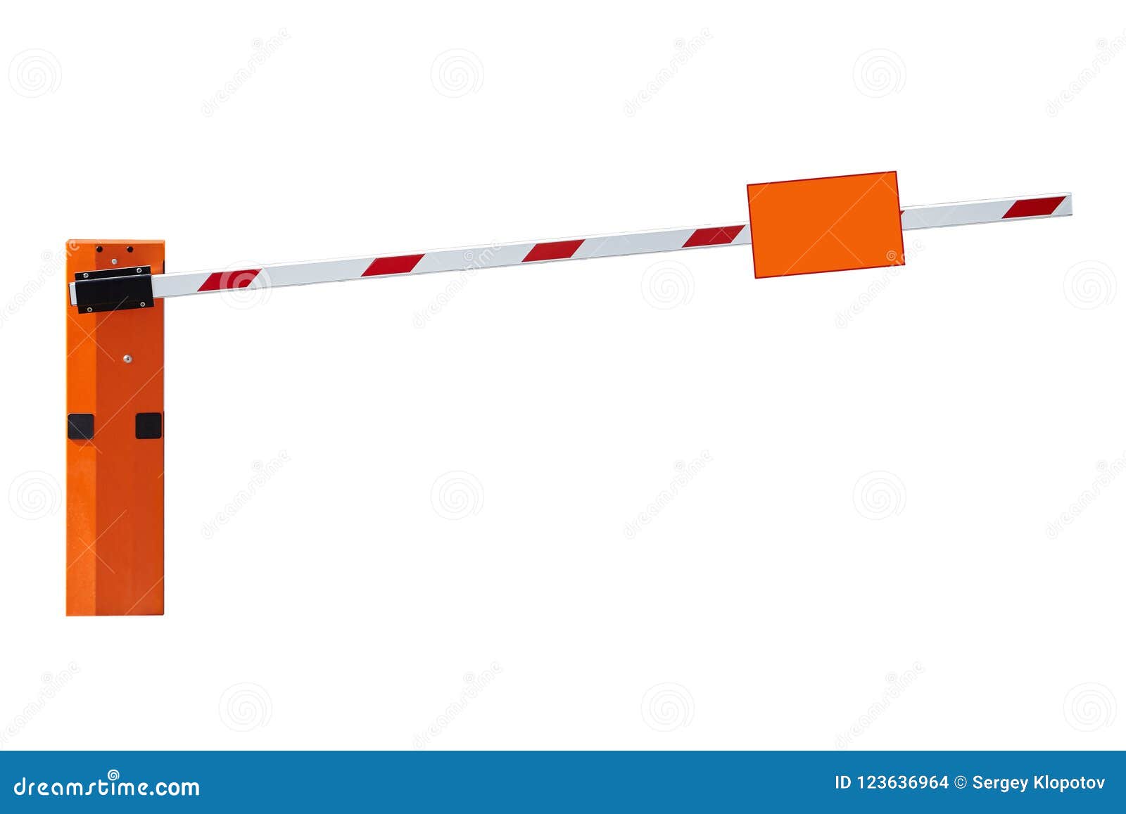 Automatic Barrier on White Background Stock Photo - Image of ...