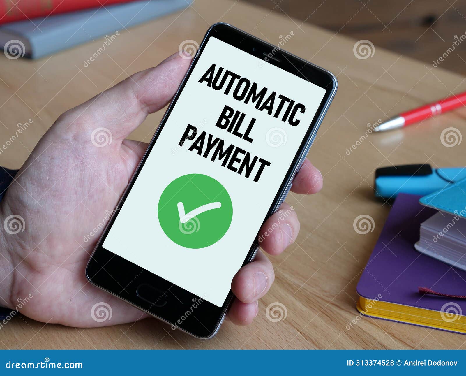 Automatic Bill Payment is Shown Using the Text Stock Photo - Image of ...