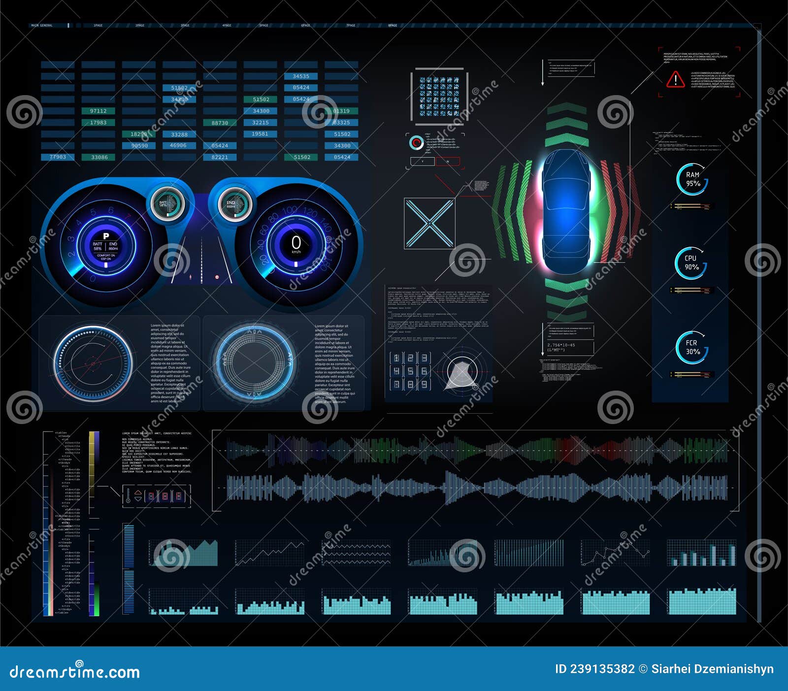 Automatic Braking System Avoid Car Crash from Car Accident Futuristic ...