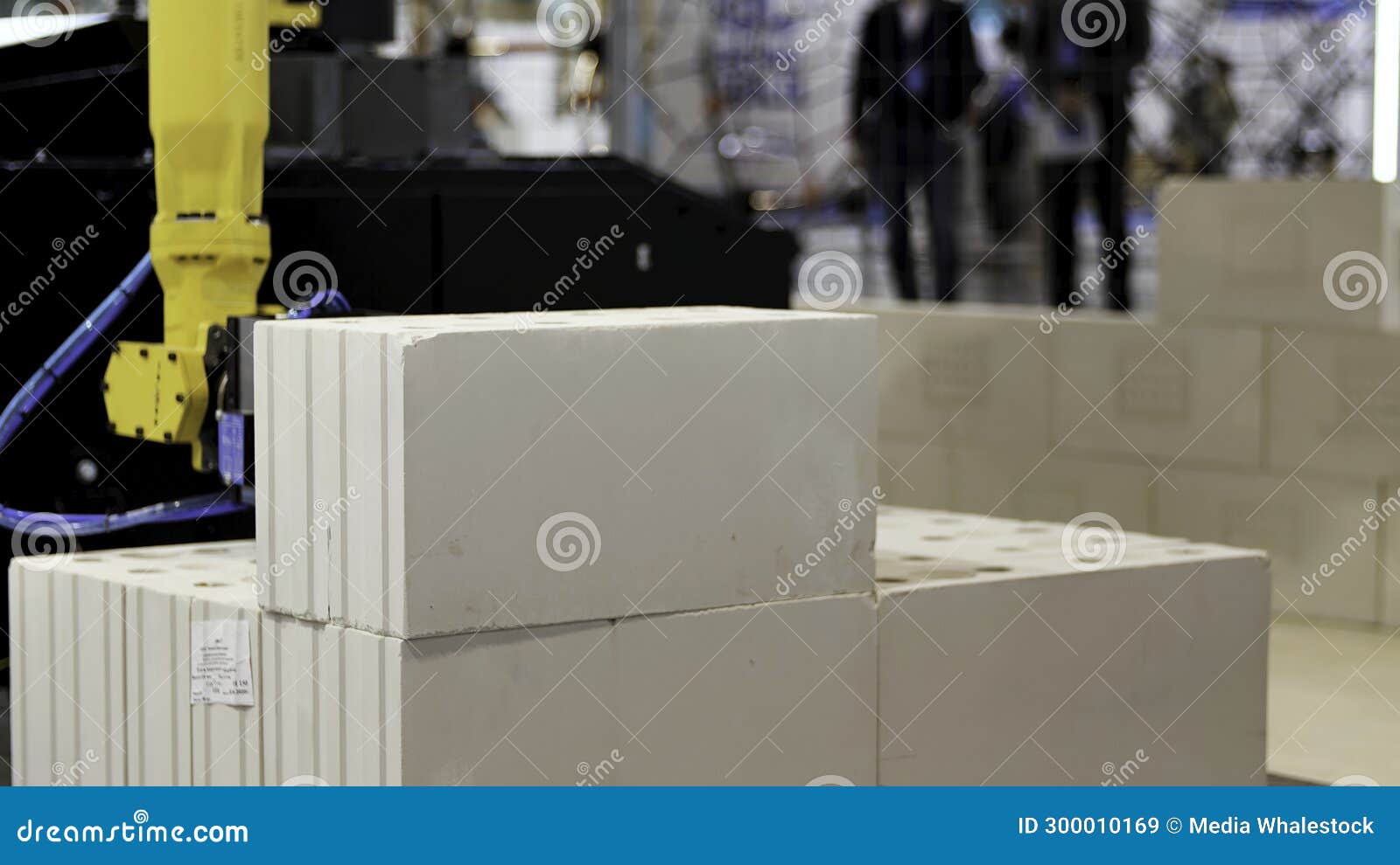 Automatic Bricklayer Robot Working for Building a Wall. Media. Close Up ...