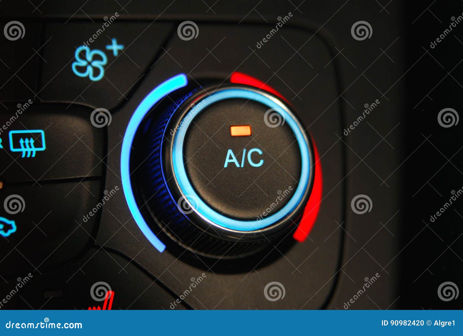 Automatic Car Air Conditioner Stock Photo - Image of chrome, condition ...