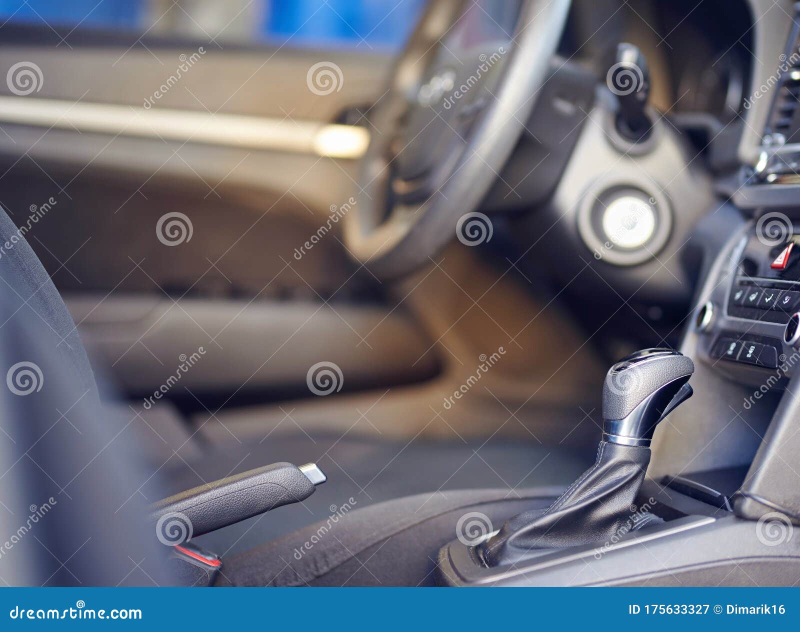 Automatic Car Gearbox and Handbreak Stock Image - Image of modern, auto ...