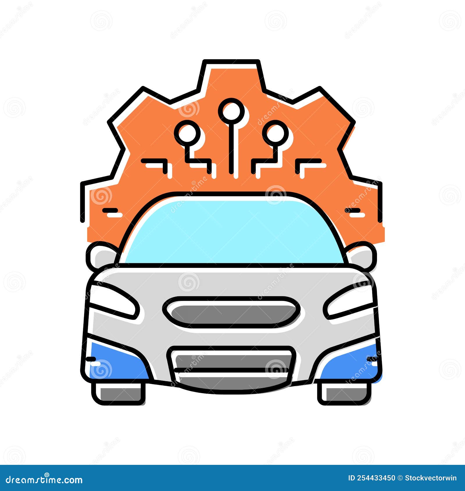Automatic Car System Color Icon Vector Illustration Stock Vector ... Automatic Car System Color Icon Vector Illustration Stock Vector ...