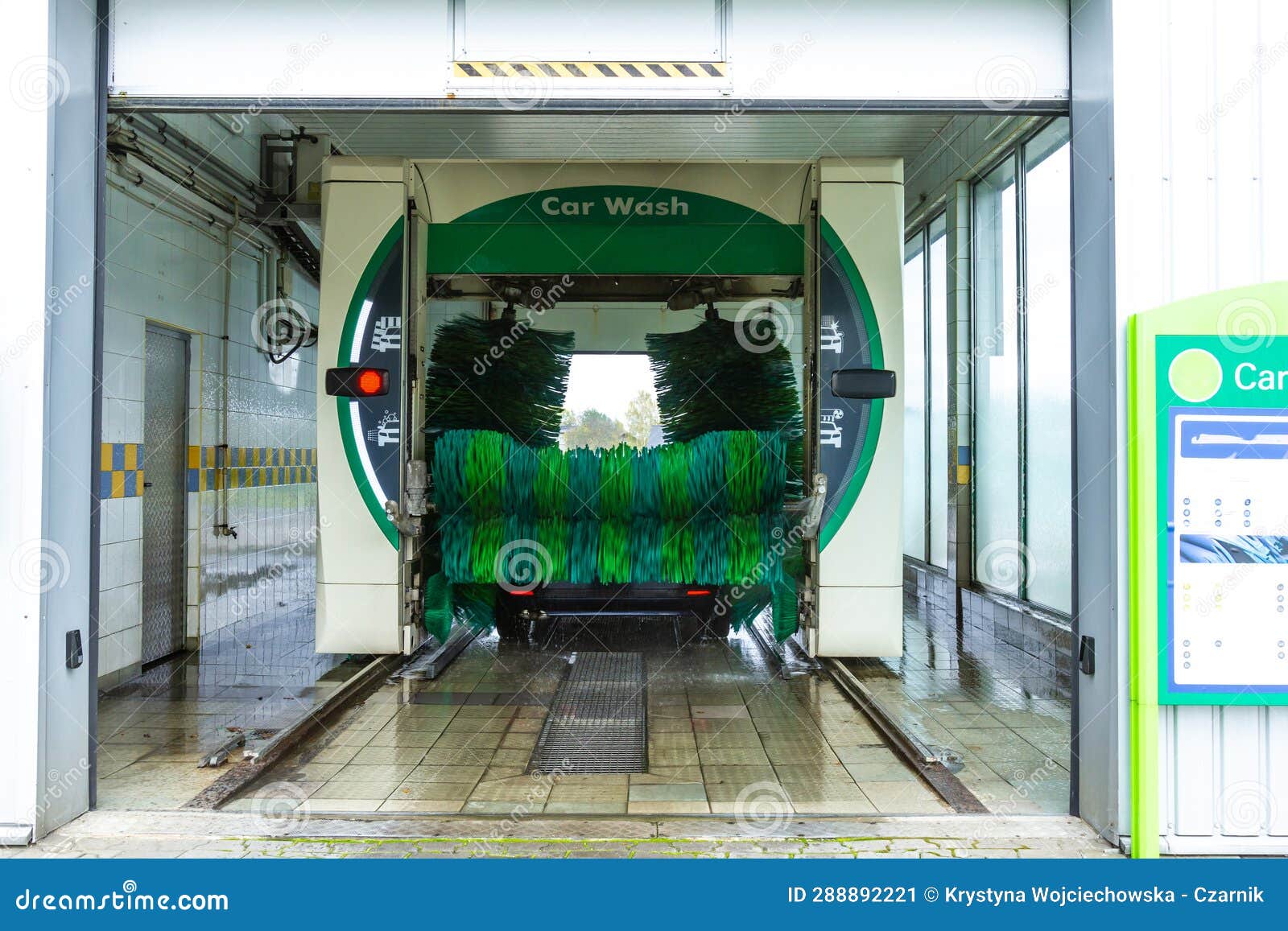 Automatic car wash stock image. Image of gloss, brush - 288892221