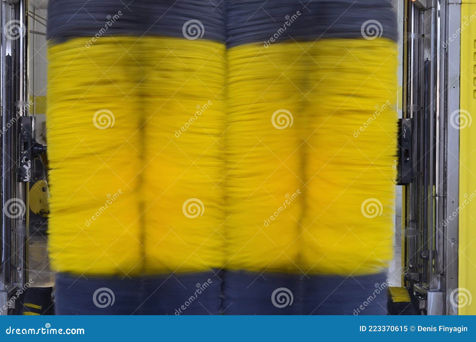 Automatic Car Wash with Rotating Brushes Stock Image - Image of ...