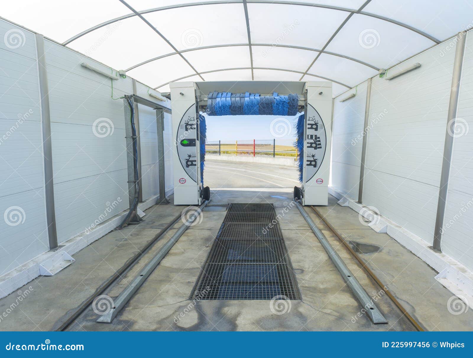 Automatic Car Wash or Tunnel Car Wash Stock Photo - Image of side ...