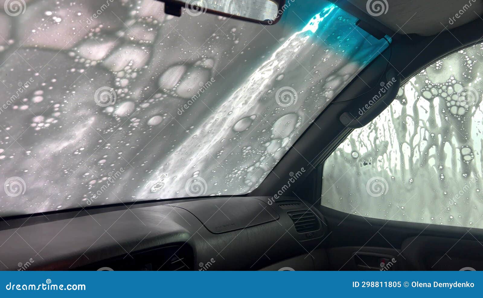 Automatic Car Wash View from the Car Cabin. Stock Video - Video of view ...
