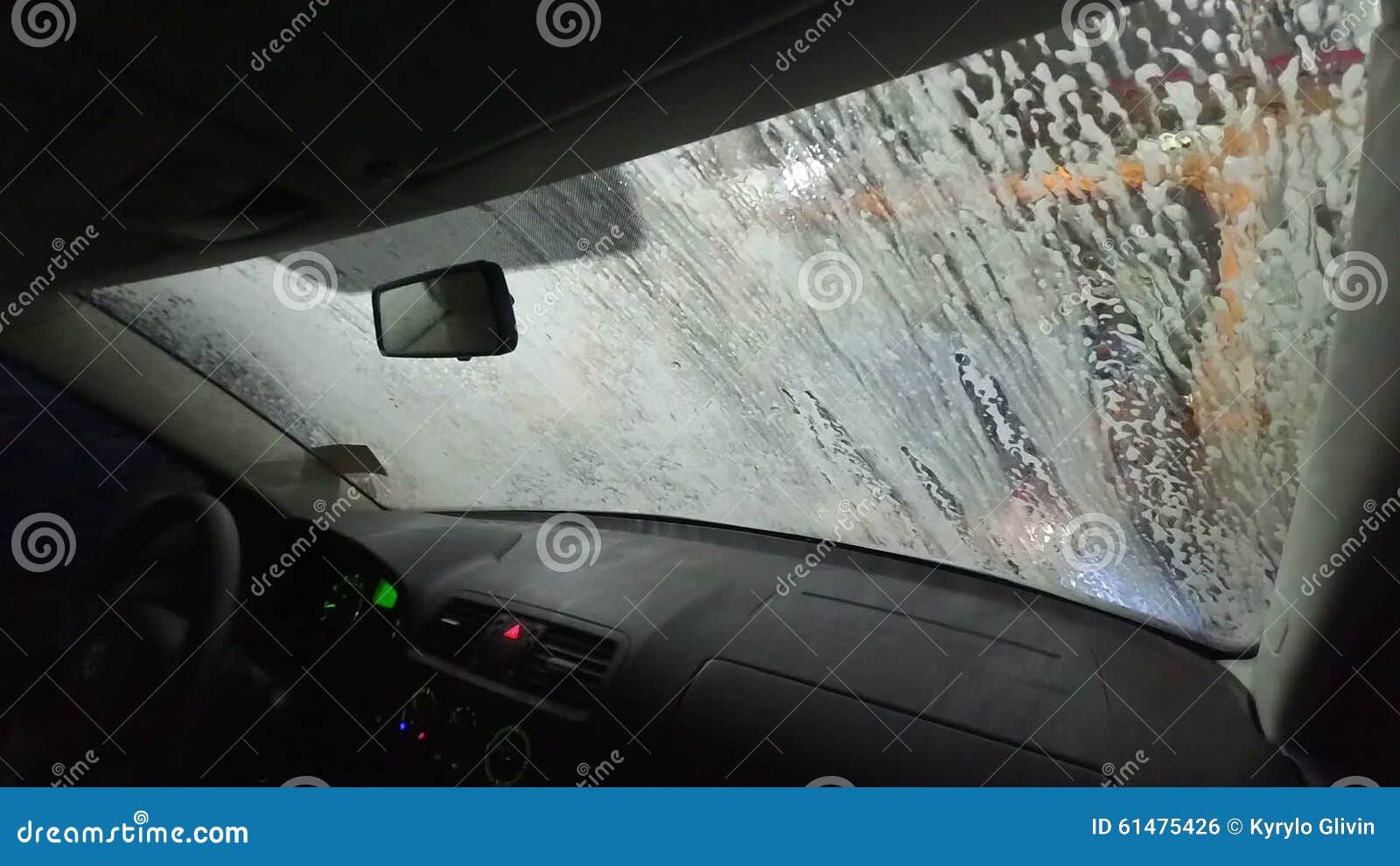 Automatic Car Wash. View from Inside. Stock Footage - Video of soap ...
